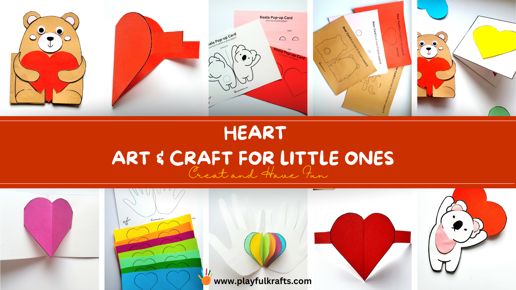 Heart Pop-Up Card Crafts For Kids - Playful Krafts