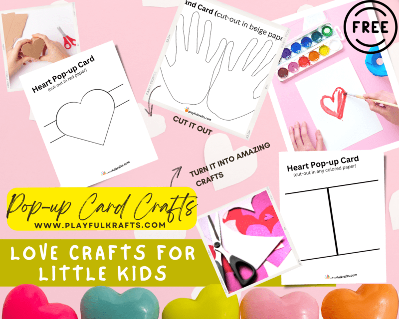 Heart Pop-Up Card Crafts For Kids - Playful Krafts