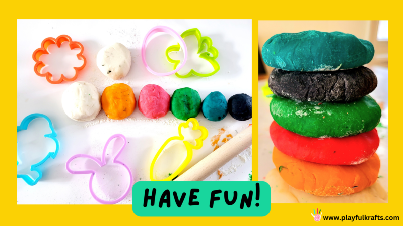 Corn Flour Homemade Playdough - Playful Krafts