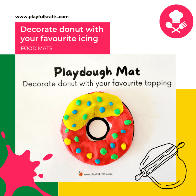 Fun Food Playdough Mats (Free Printable) - Playful Krafts