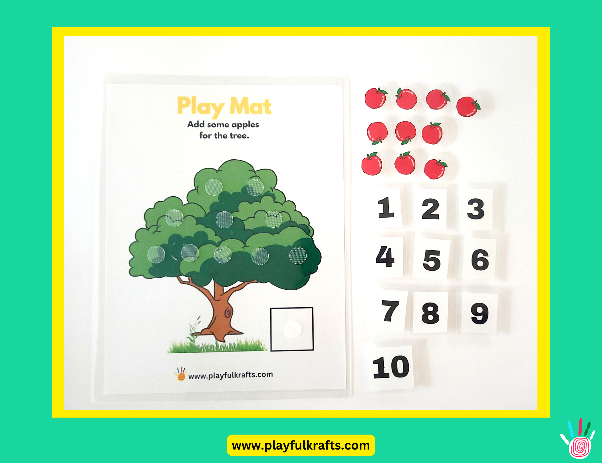 Apple Counting 0-10 (Free Printable)- Playful Krafts