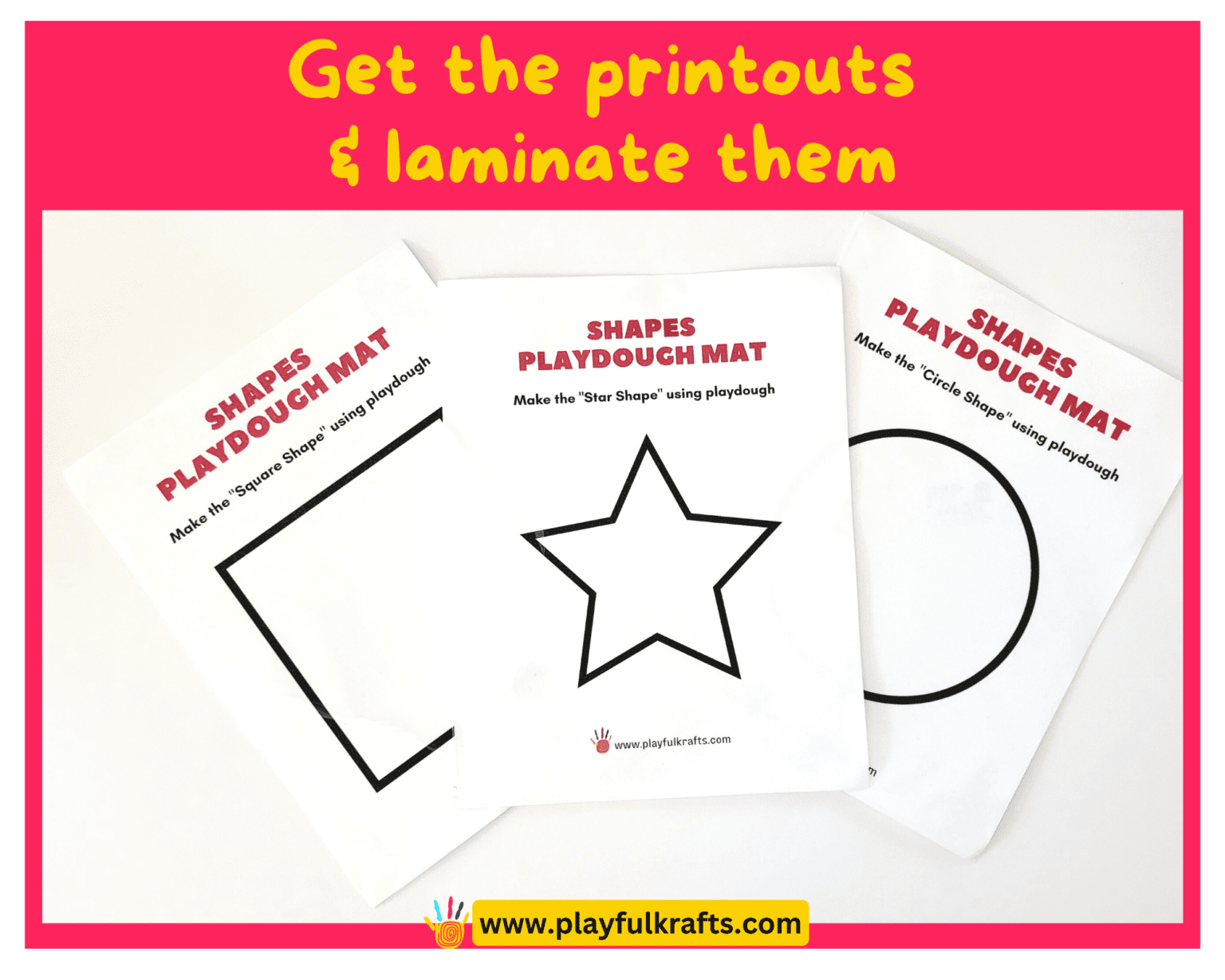 Learn Shapes with Playdough Mats (Free Printable) - Playful Krafts