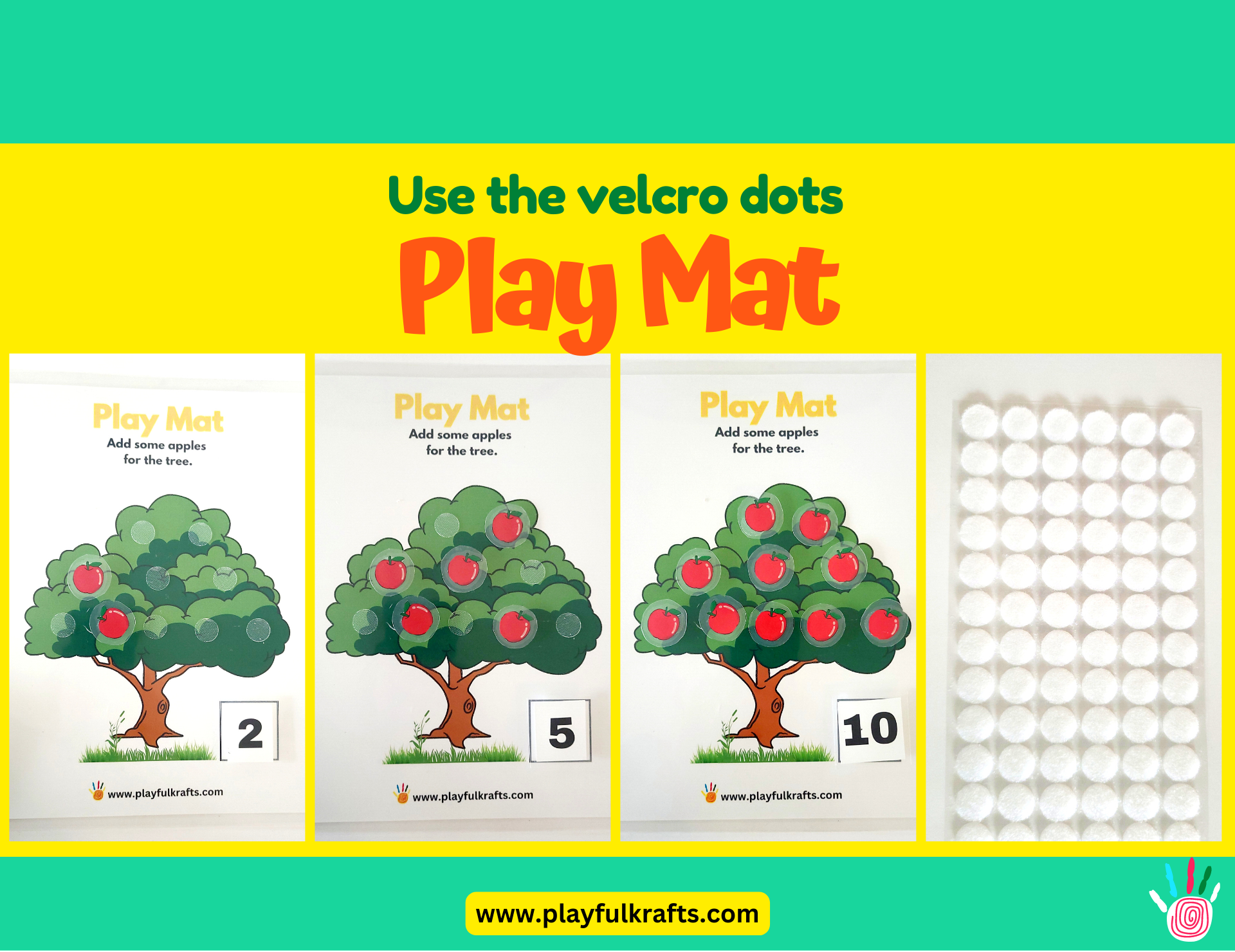 Apple Counting 0-10 (Free Printable)- Playful Krafts
