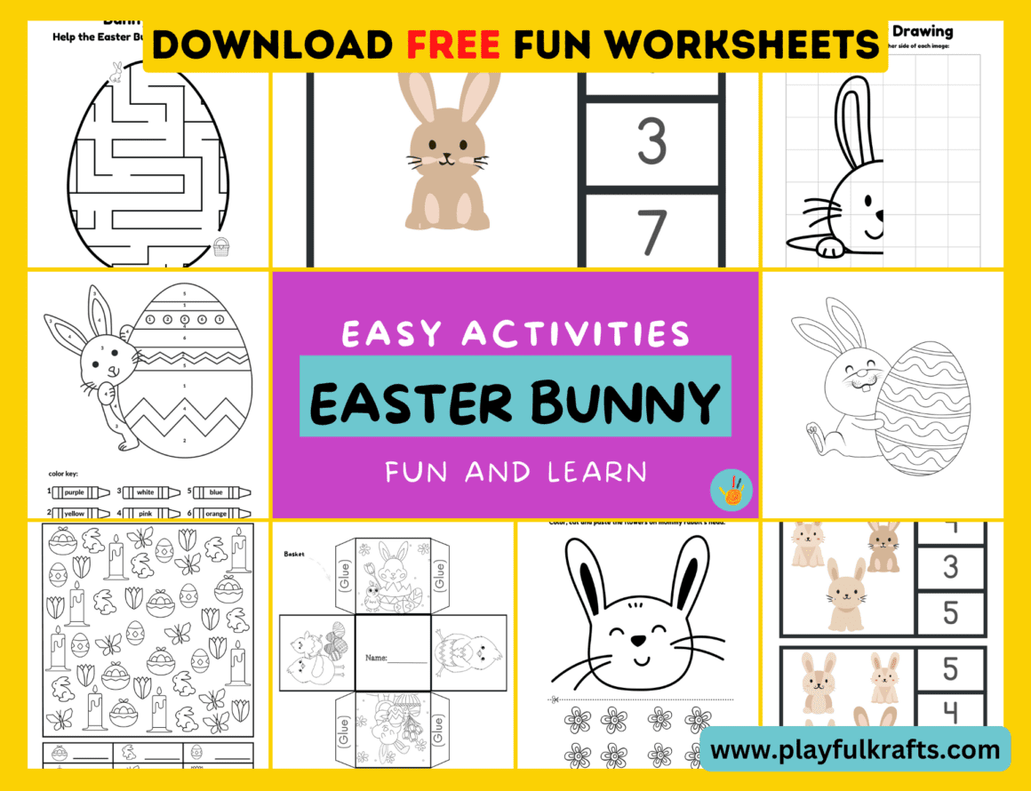 Bunny Fun Activities (Free Printable) - Playful Krafts