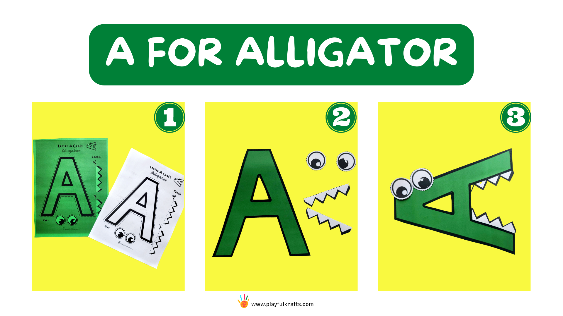 Letter A Craft Ideas (Free Printable) - Playful Krafts