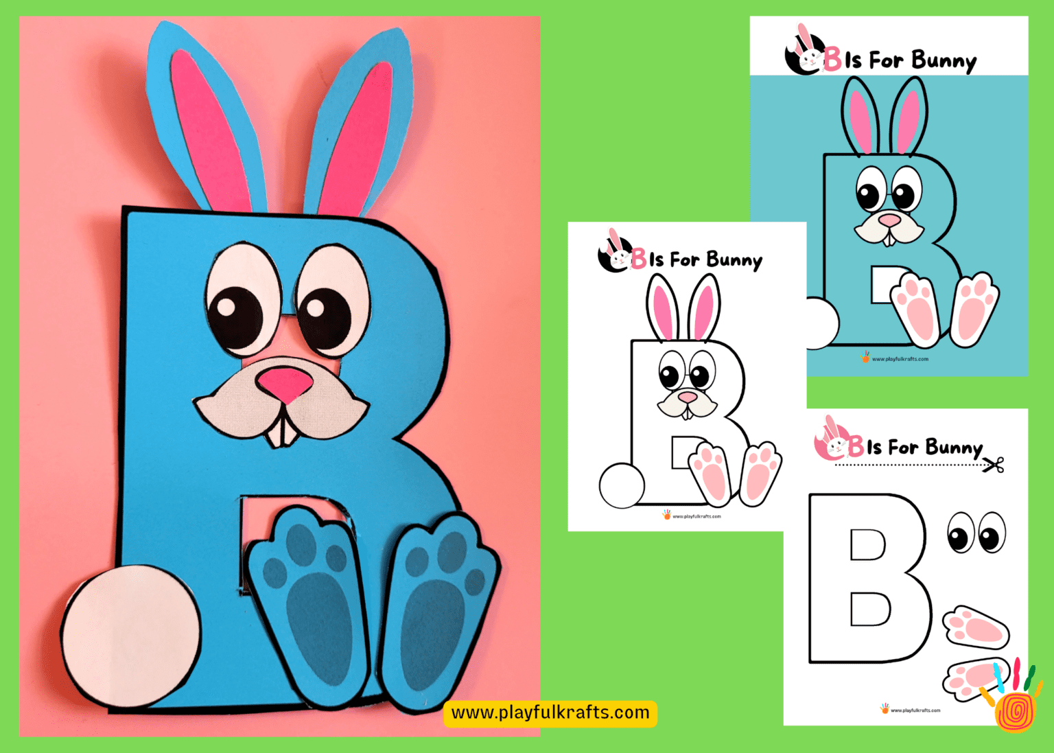 Letter B Craft - Fun Ideas For Kids (Free) - Playful Krafts