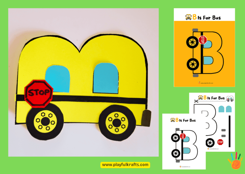 Letter B Craft - Fun Ideas For Kids (Free) - Playful Krafts