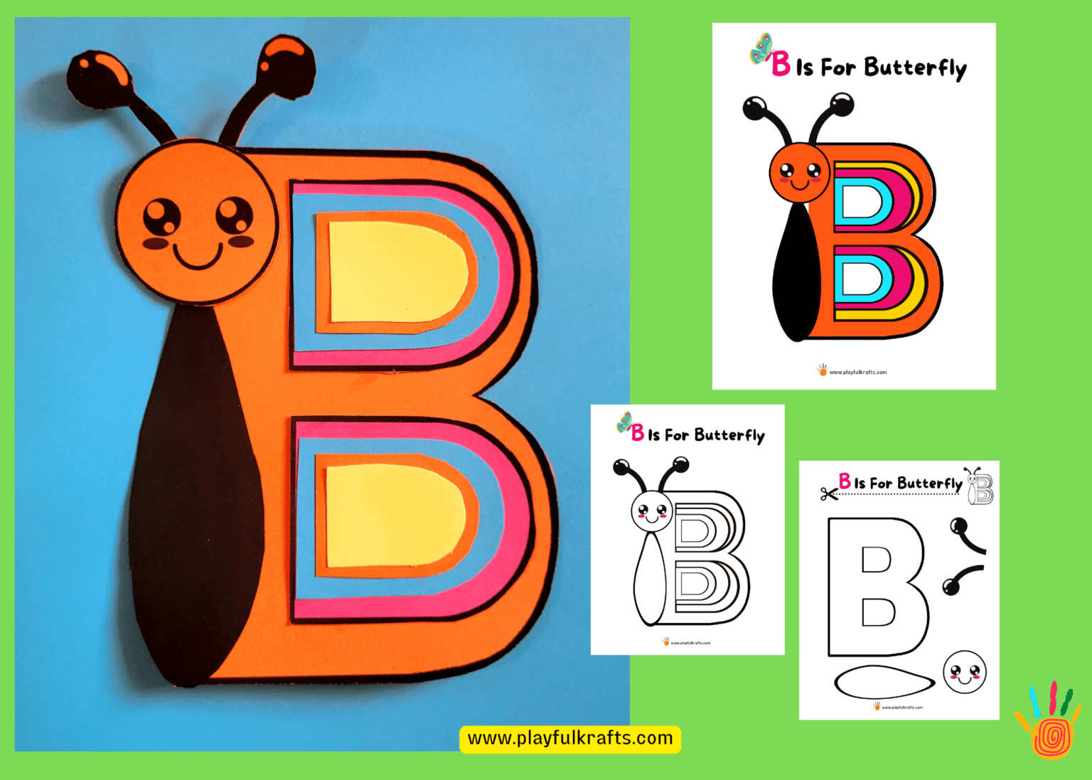 Letter B Craft - Fun Ideas For Kids (Free) - Playful Krafts