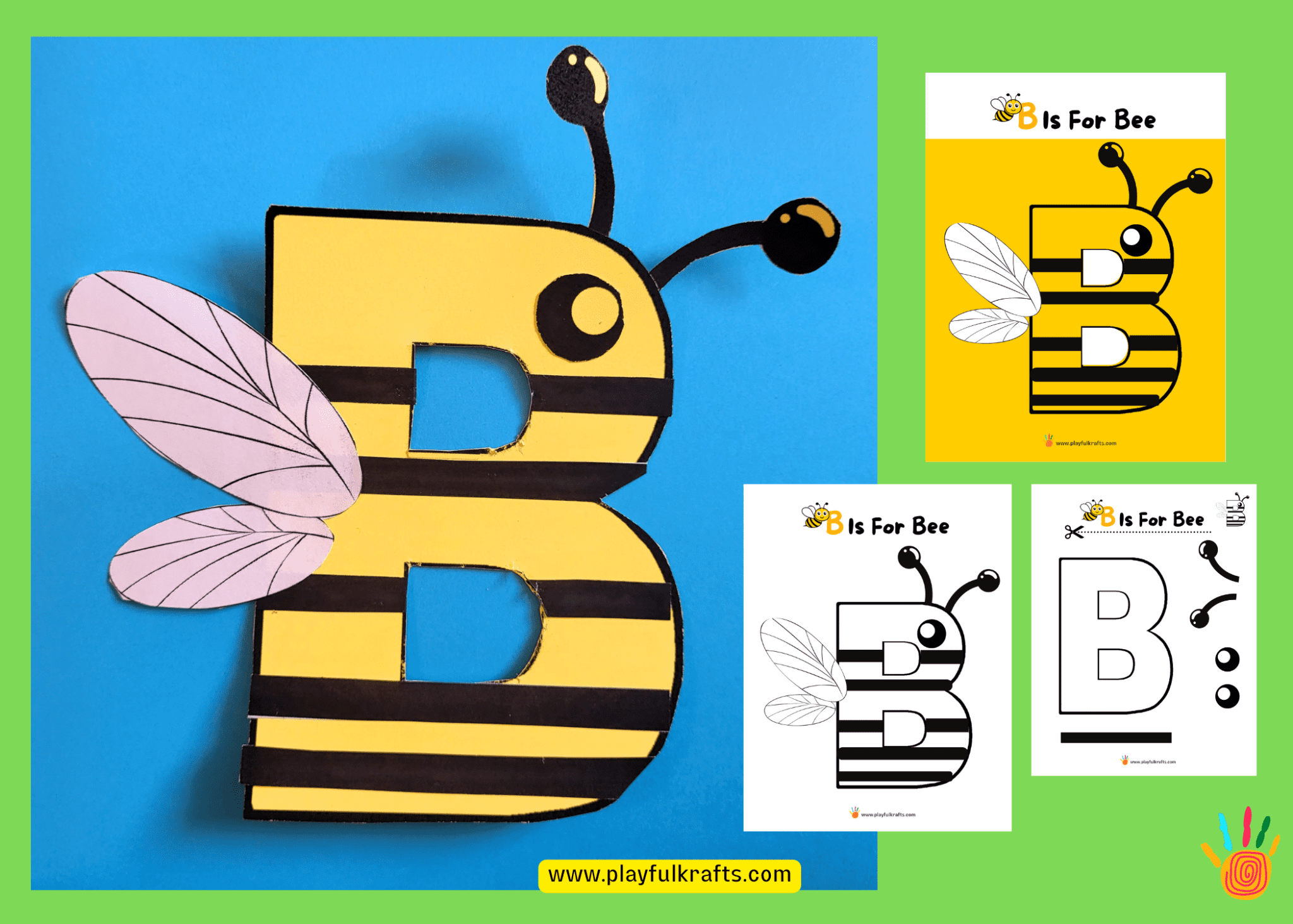 Letter B Craft - Fun Ideas For Kids (Free) - Playful Krafts