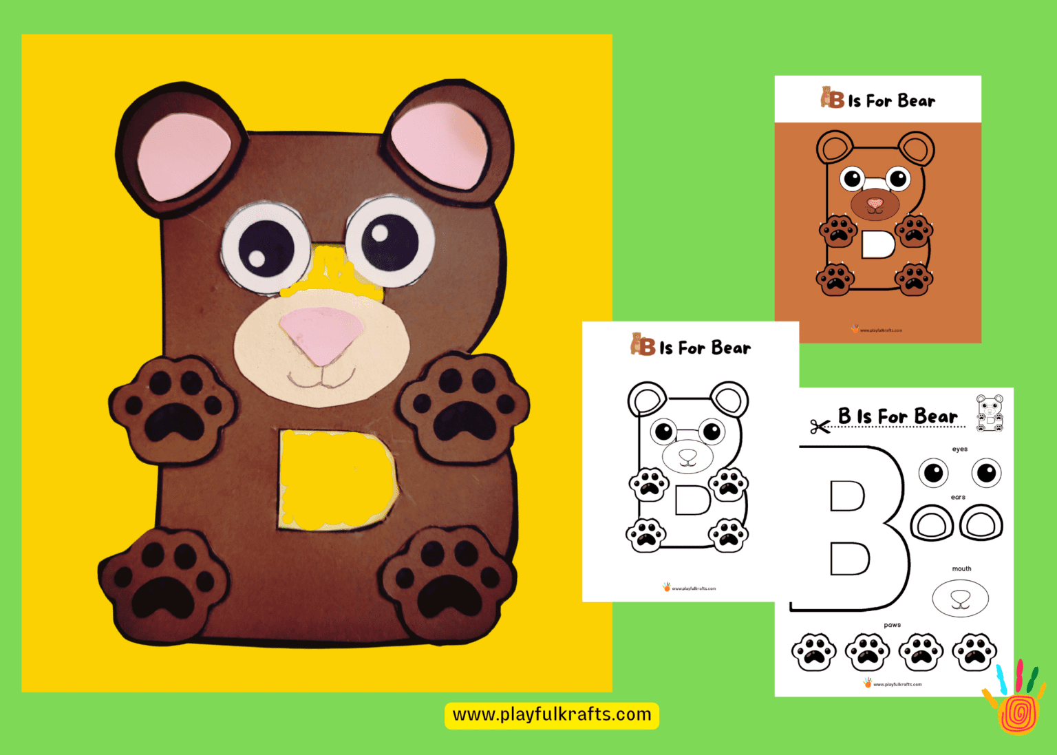 Letter B Craft - Fun Ideas For Kids (Free) - Playful Krafts