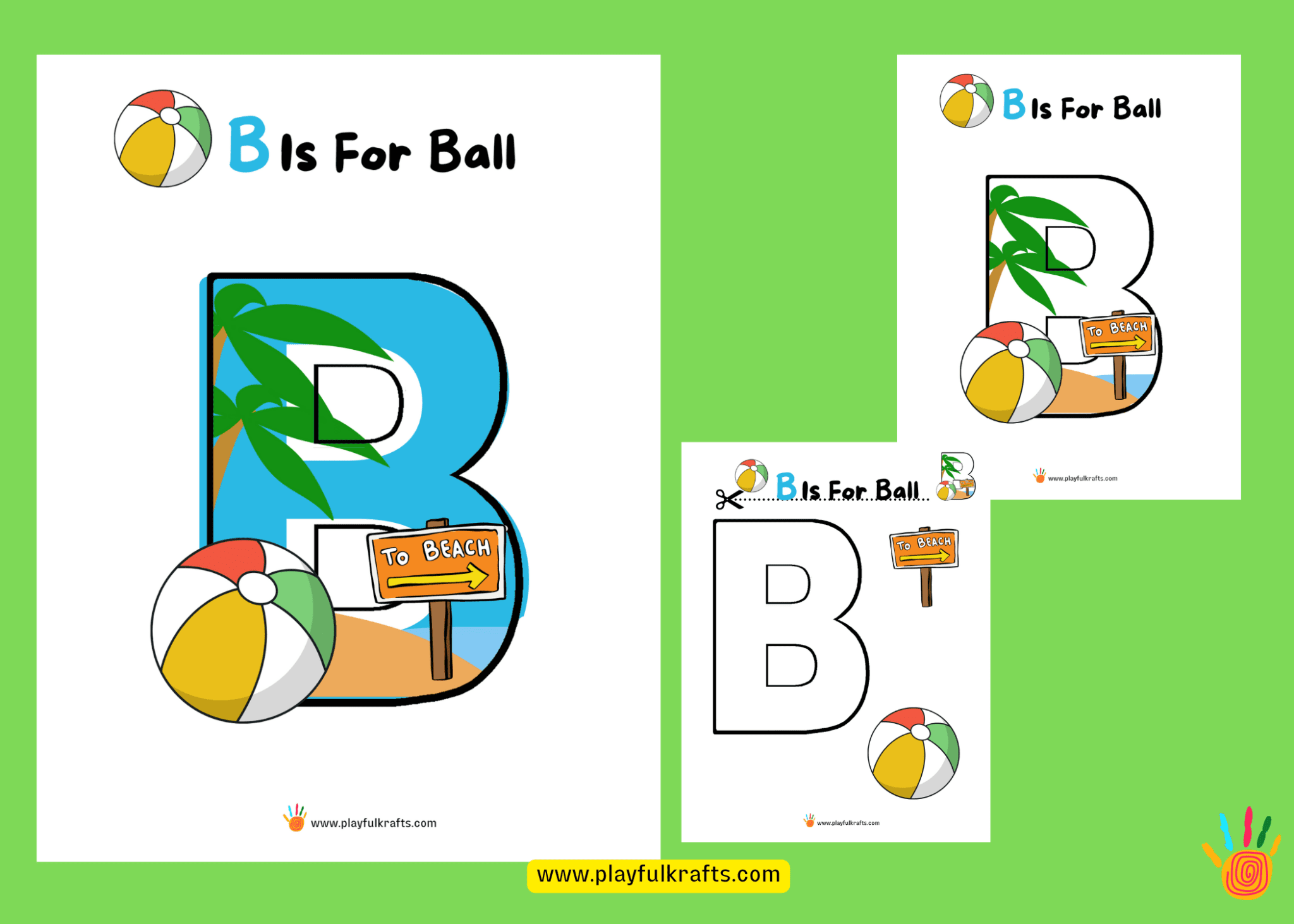 Letter B Craft - Fun Ideas For Kids (Free) - Playful Krafts