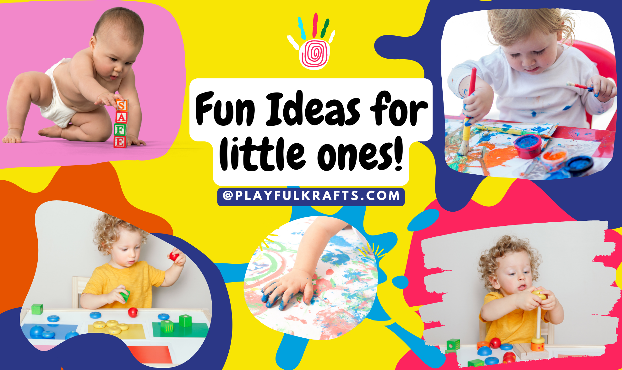 10 - Activities Ideas for 1 Year Old - Playful Krafts
