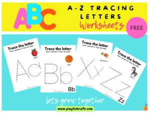 A-Z Alphabet Tracing Worksheets - Playful Krafts