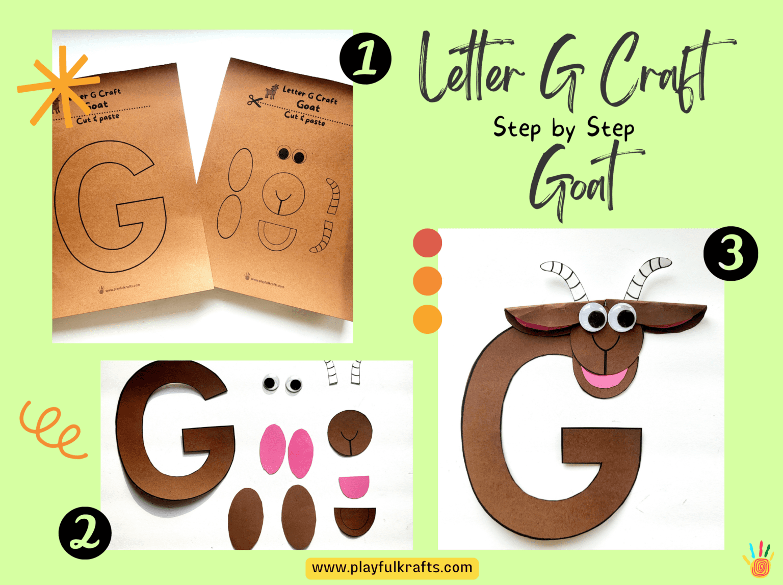 Creative Letter G Crafts: Giraffe, Goat, Goose (Free Printable ...