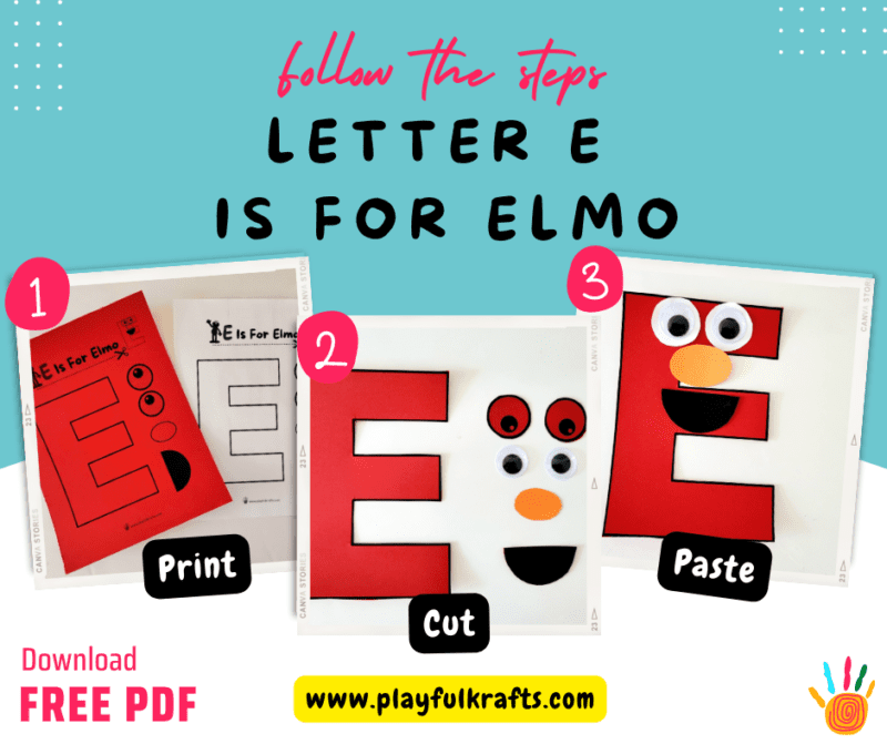 Fun Letter E Crafts for Preschoolers - Free Printables - Playful Krafts