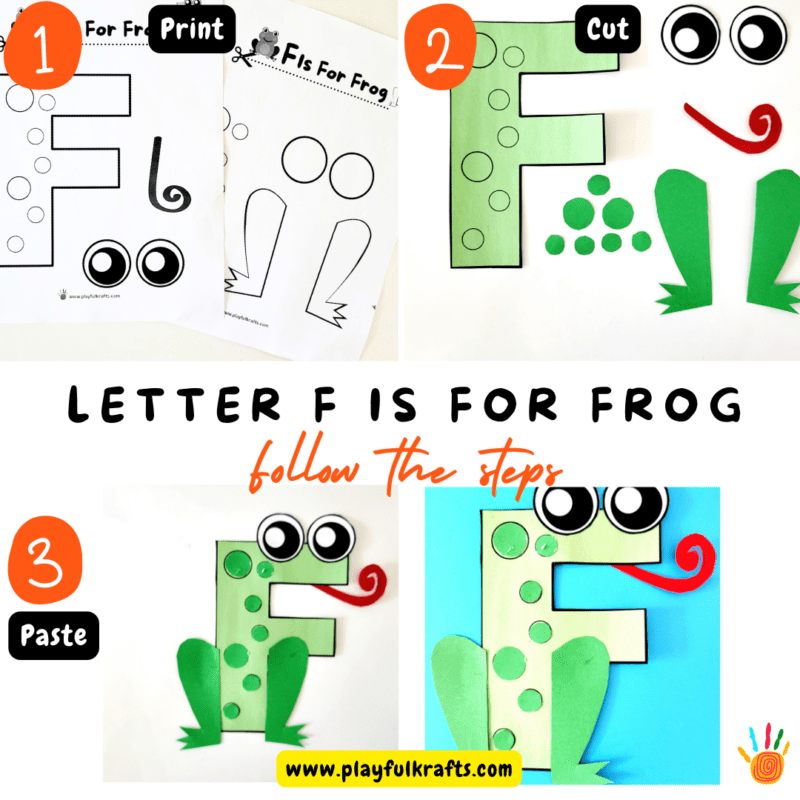 Letter F Crafts For Preschoolers (Free Printable) - Playful Krafts