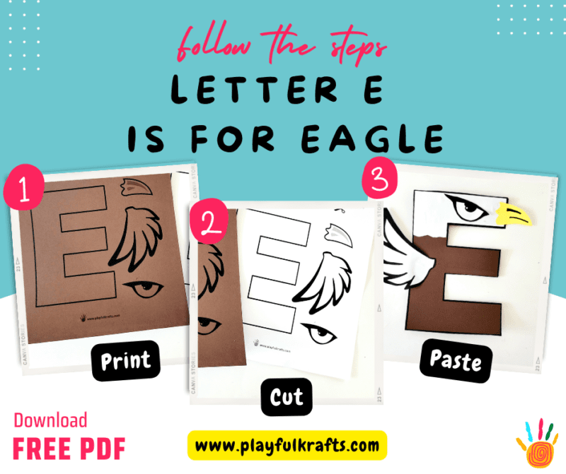 Fun Letter E Crafts for Preschoolers - Free Printables - Playful Krafts