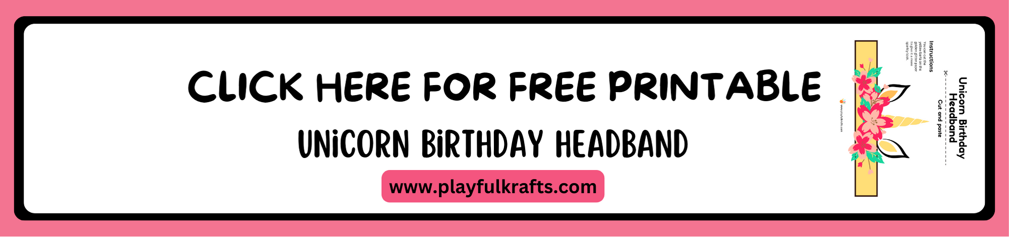 DIY Unicorn Birthday Headband - Playful Krafts