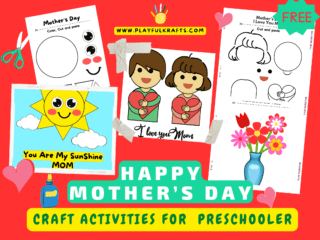Mother's Day Craft (free templates) Ideas - Playful Krafts