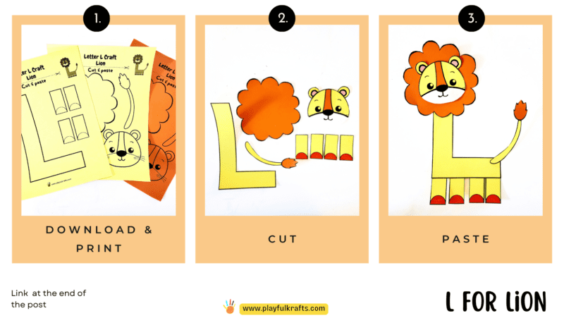 Letter L Crafts for Preschoolers (Free Activity Pack) - Playful Krafts