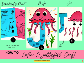 Letter J Crafts: Jellyfish, Jaguar, Juice (Free Printable) - Playful Krafts