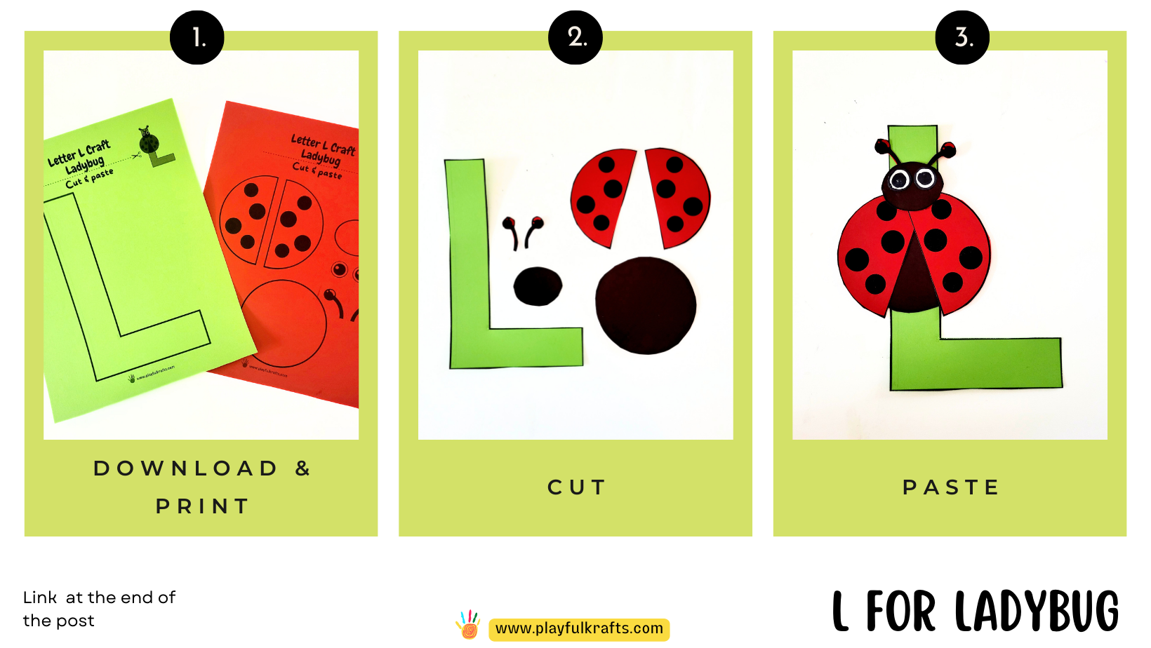 Letter L Crafts for Preschoolers (Free Activity Pack) - Playful Krafts