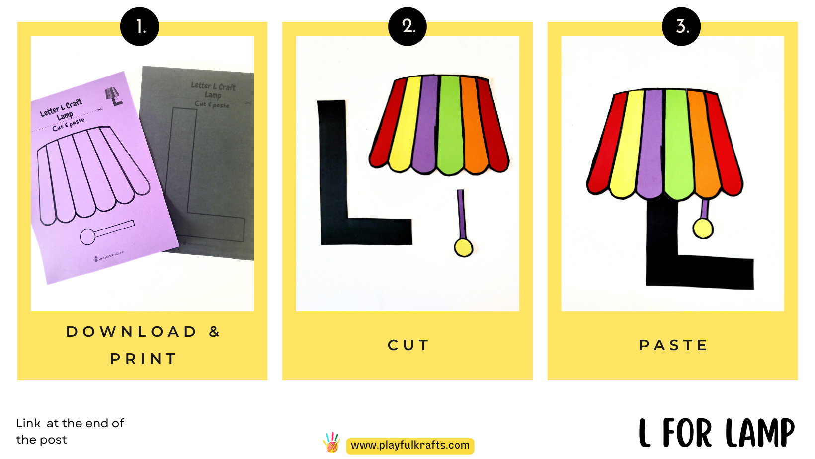 Letter L Crafts for Preschoolers (Free Activity Pack) - Playful Krafts