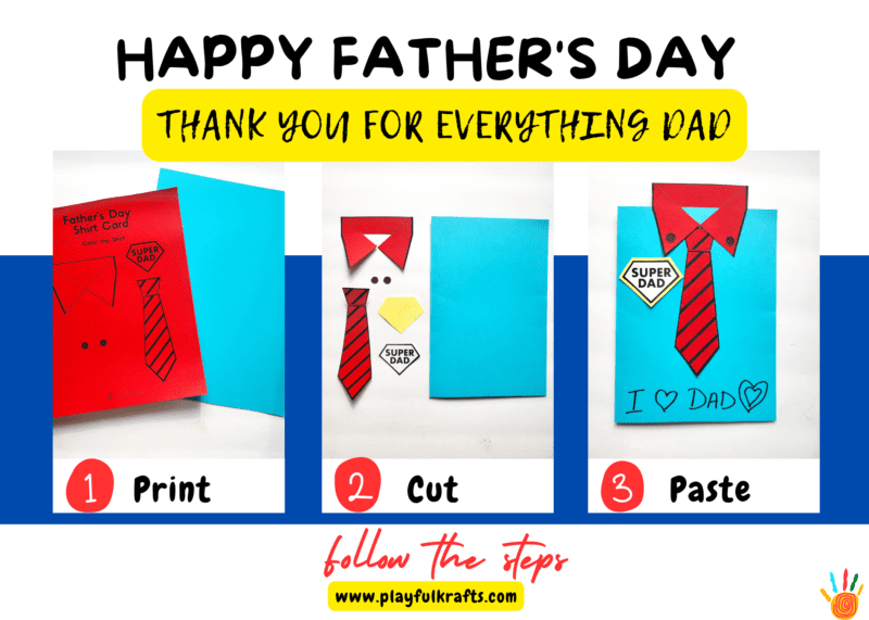 Father's Day Craft Ideas (Free PDFs) - Playful Krafts
