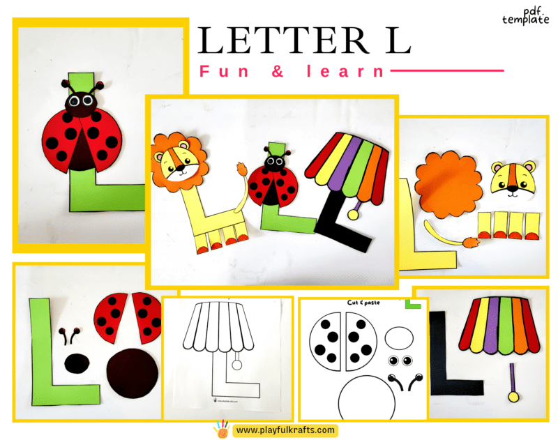 Letter L Crafts for Preschoolers (Free Activity Pack) - Playful Krafts