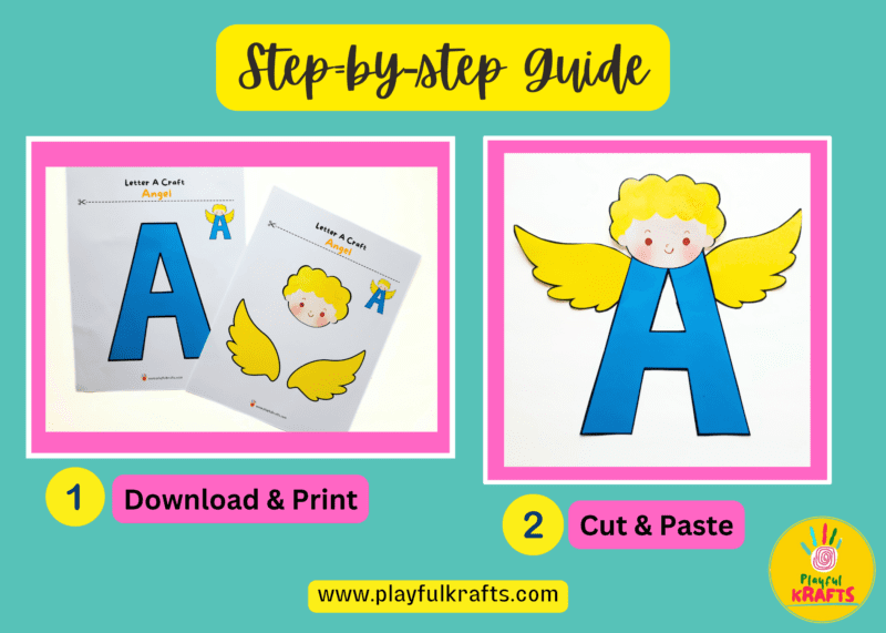 Letter A Angel Craft: Fun Learning for Kids - Playful Krafts