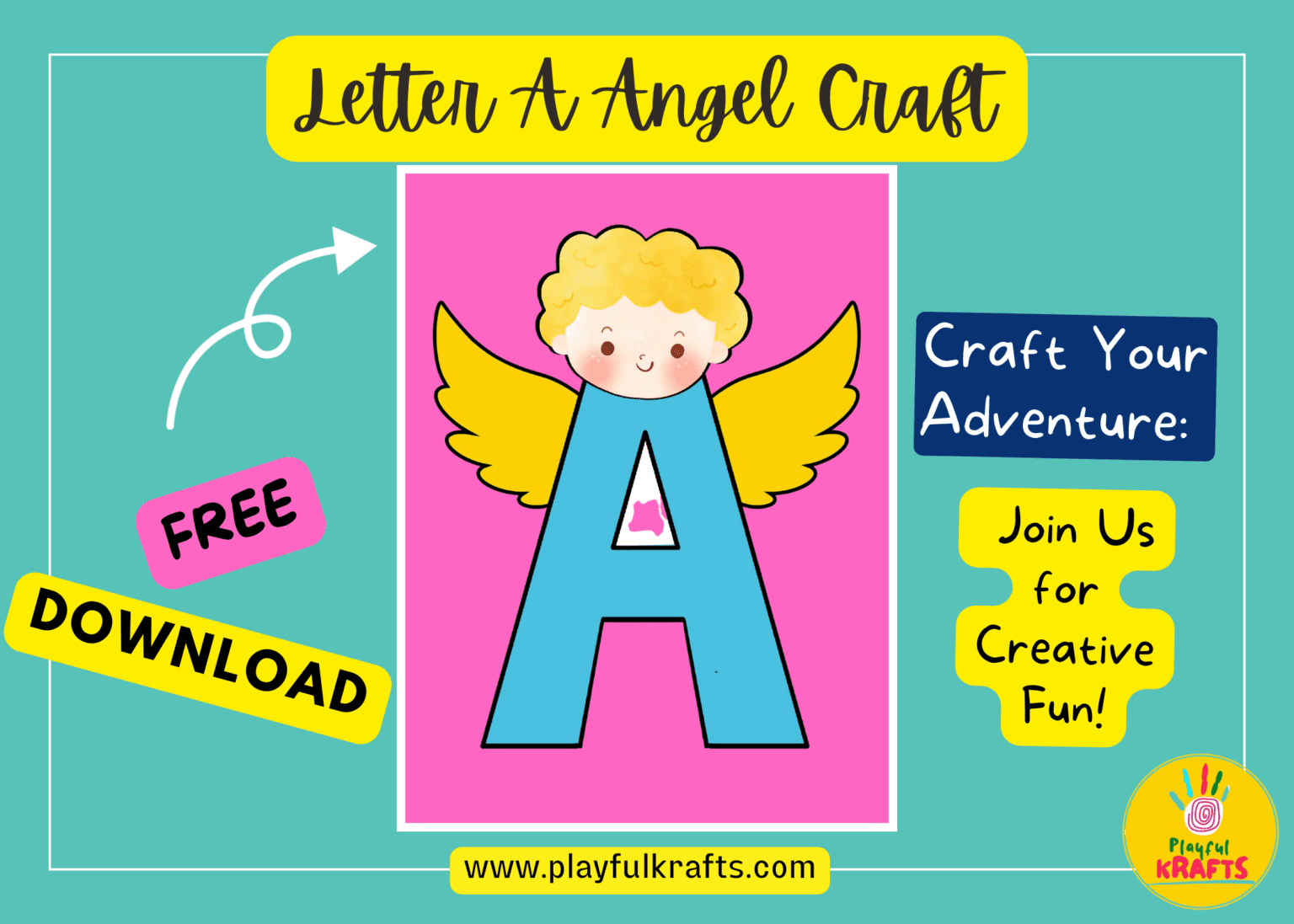 Letter A Angel Craft: Fun Learning for Kids - Playful Krafts