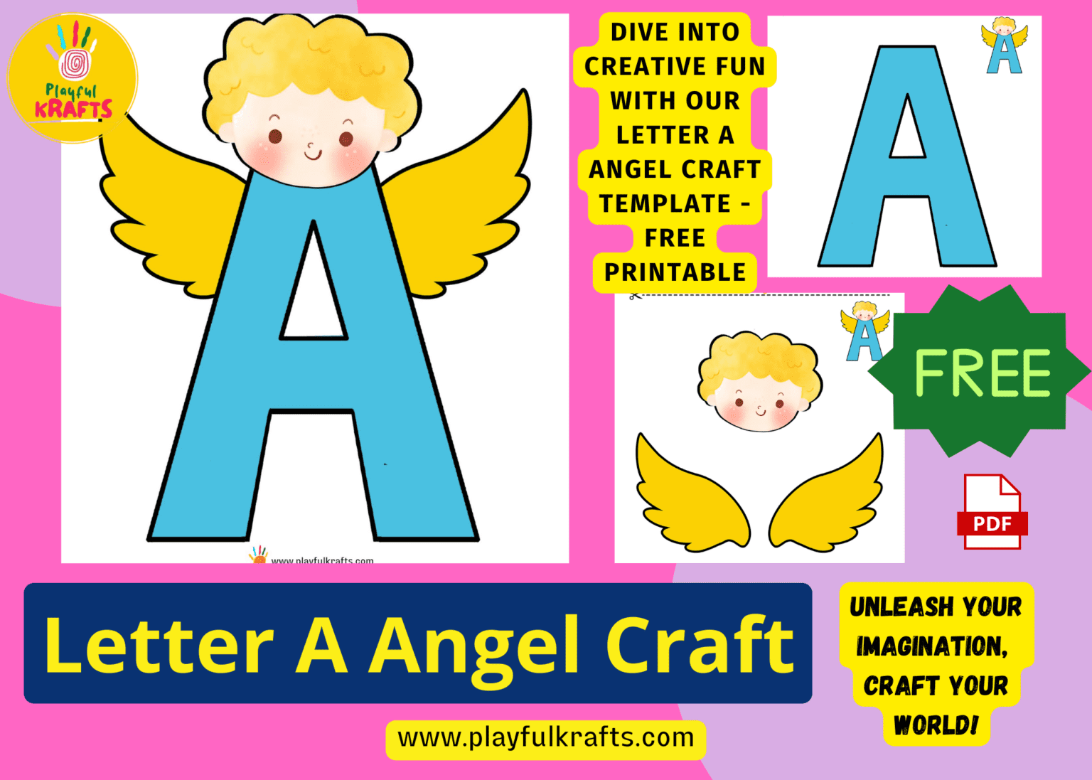 Letter A Angel Craft: Fun Learning for Kids - Playful Krafts