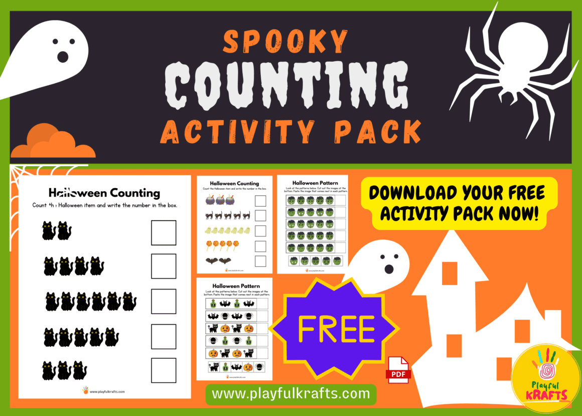 Halloween Counting Activity Pack for Kids (Free Printable) - Playful Krafts