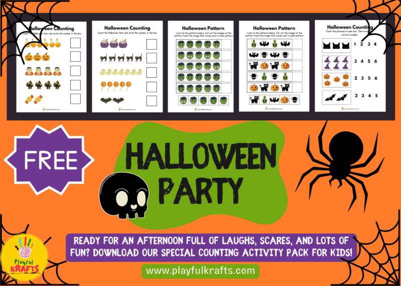 Halloween Counting Activity Pack for Kids (Free Printable) - Playful Krafts