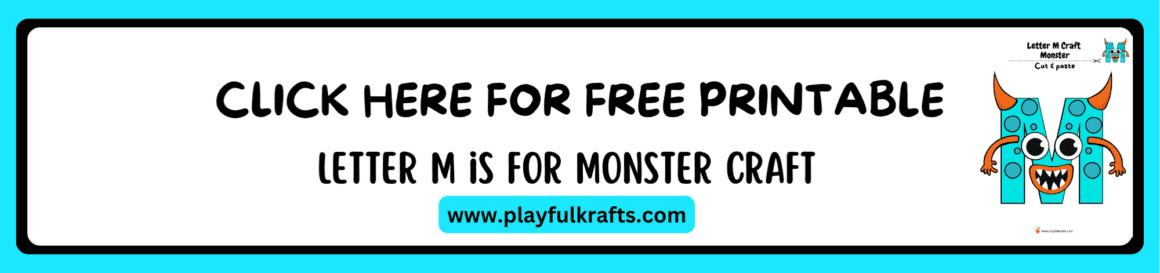 Letter M Crafts: Monkey, Mouse, and Monster (Free Printable) - Playful ...