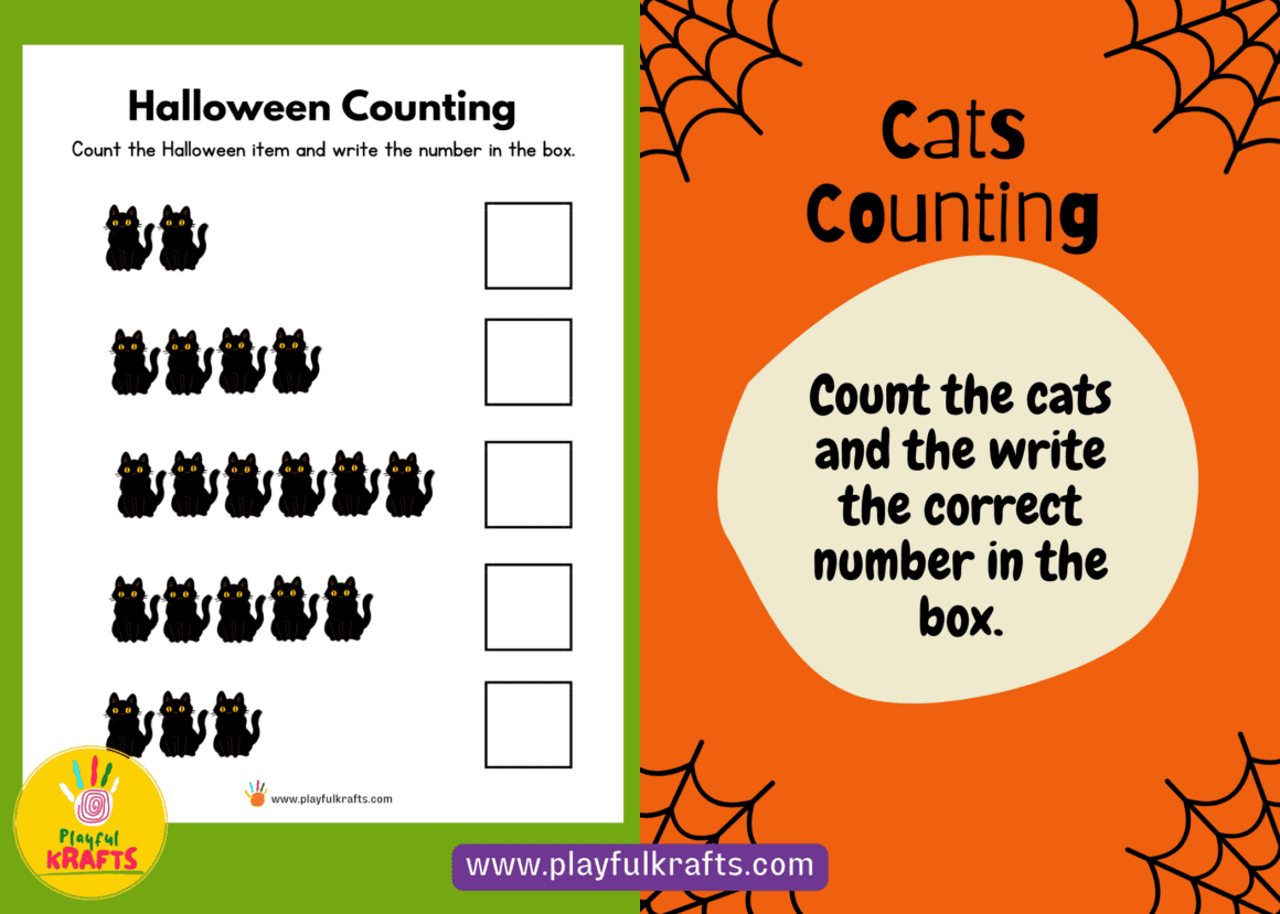 Halloween Counting Activity Pack for Kids (Free Printable) - Playful Krafts