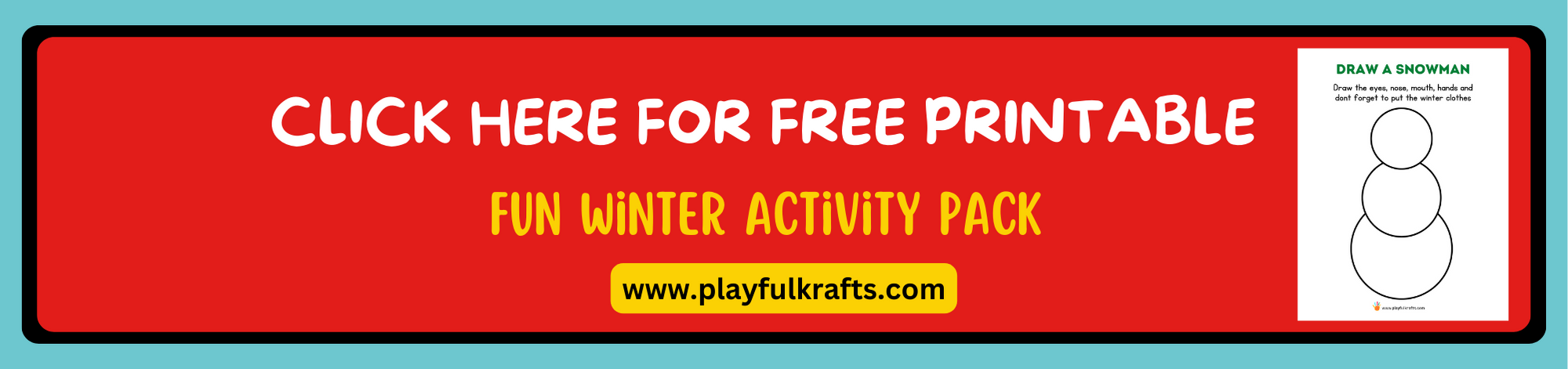 Winter Fun Activity Pack For Kids- Playful Krafts
